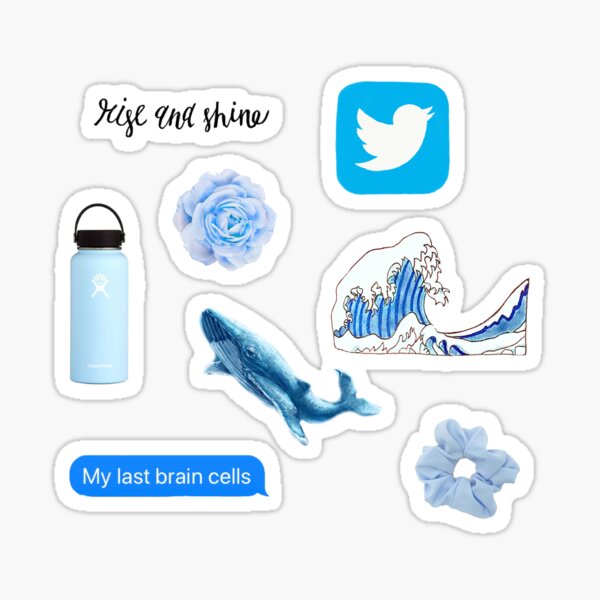 "Blue Sticker Pack" Sticker for Sale by Yellowdaisi | Redbubble