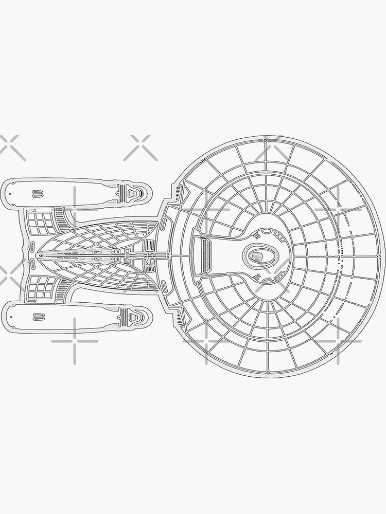"NCC-1701-D USS Enterprise" Sticker for Sale by heroics | Redbubble