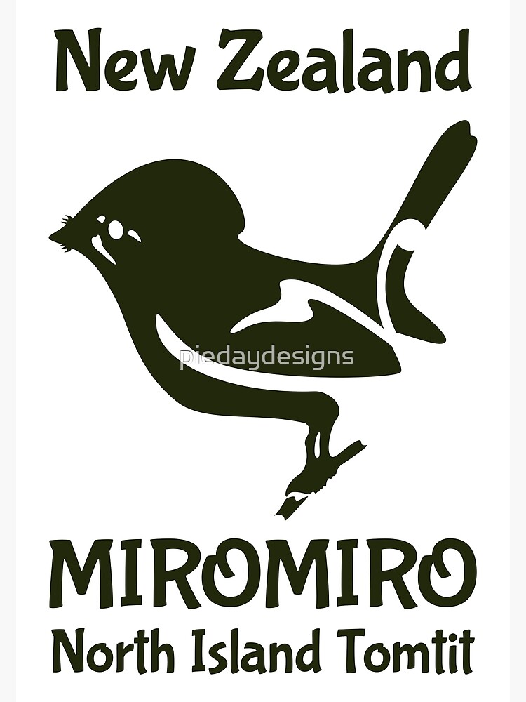 " Tomtit MIROMIRO New Zealand /Aotearoa bird" Poster by piedaydesigns ...
