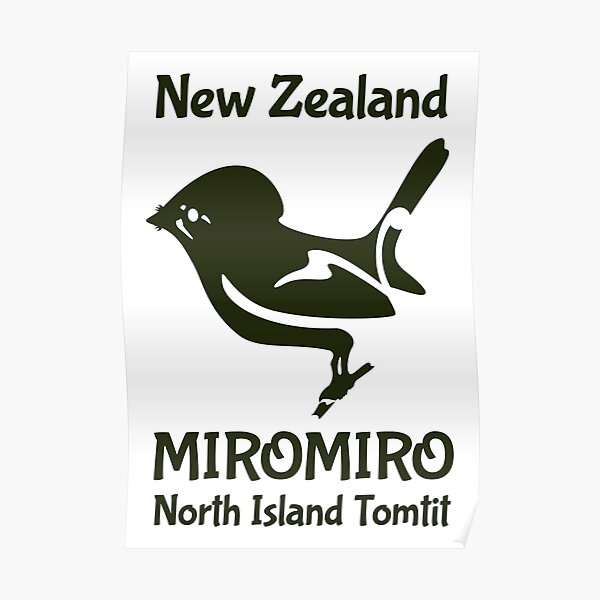 " Tomtit MIROMIRO New Zealand /Aotearoa bird" Poster by piedaydesigns ...