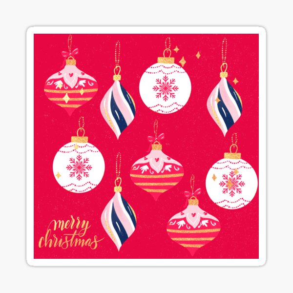 Red Baubles Stickers | Redbubble