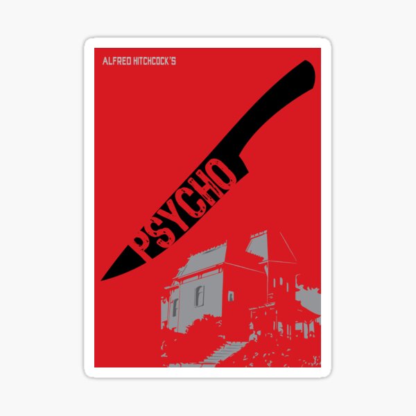 "Psycho Alternative Movie Poster" Sticker for Sale by scardesign11 ...