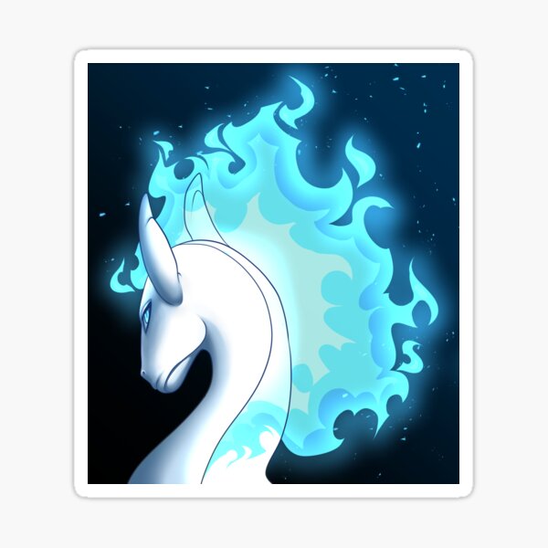 "Flaming Steed" Sticker by Chrystallink | Redbubble