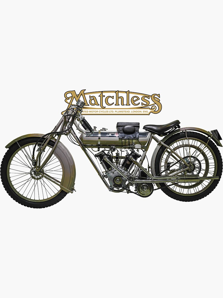 "1913-14 Matchless V-Twin Works Racer" Sticker for Sale by Niglom ...