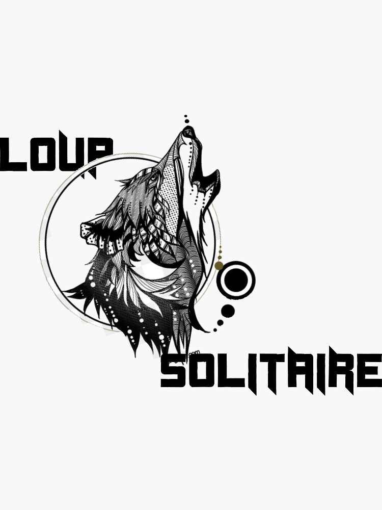 Sticker « Loup solitaire », par Ghazerty | Redbubble