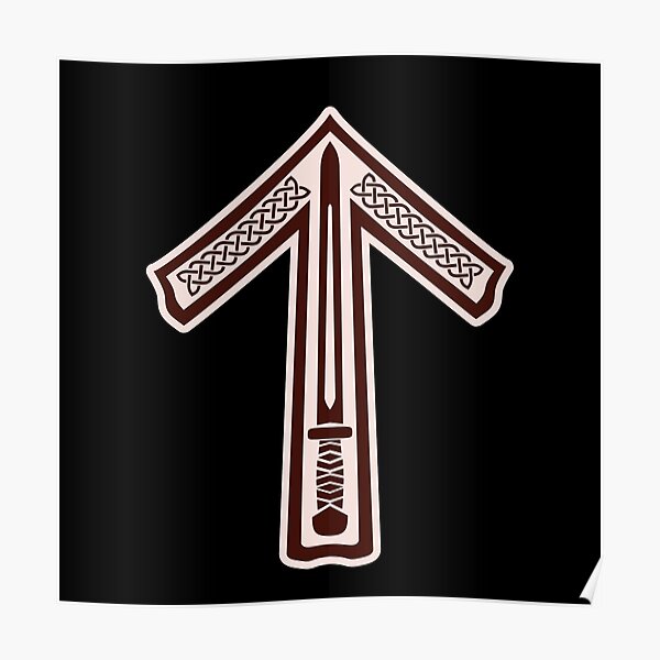 "Tyr / Tiwaz - Bone and Burnt Wood Inverted - Viking / Norse / Saxon ...