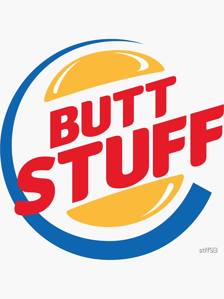 "Butt Stuff Logo" Sticker for Sale by stff93 | Redbubble