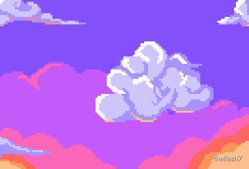 "8-Bit Purple Sky" by theflash7 | Redbubble