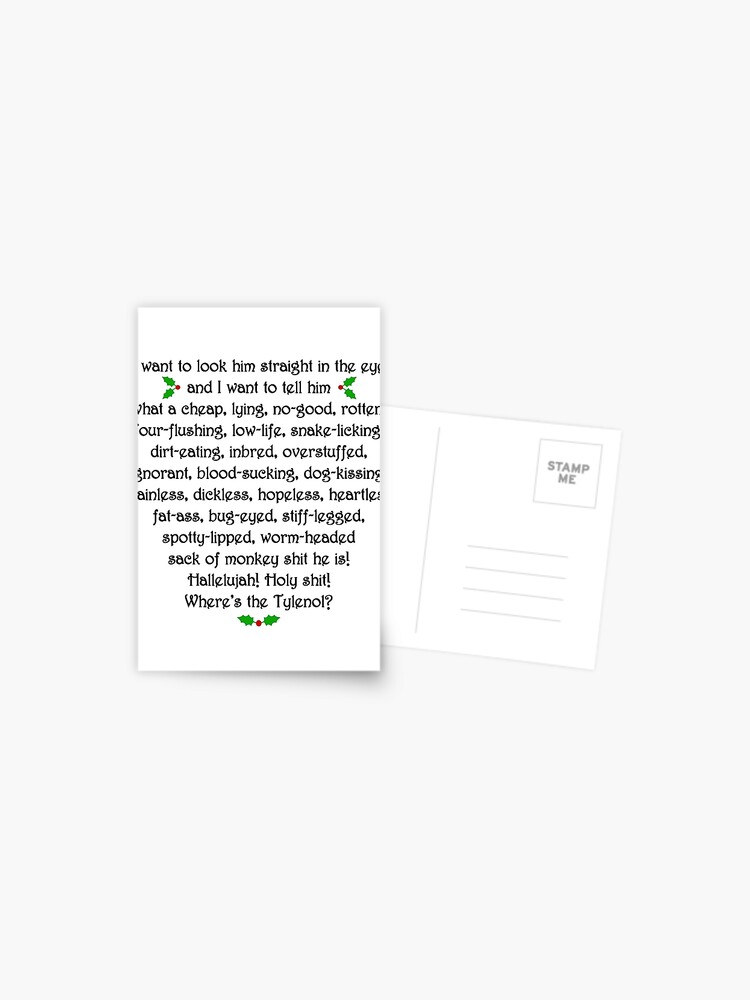 "Clark Griswold Rant" Postcard for Sale by havatees | Redbubble