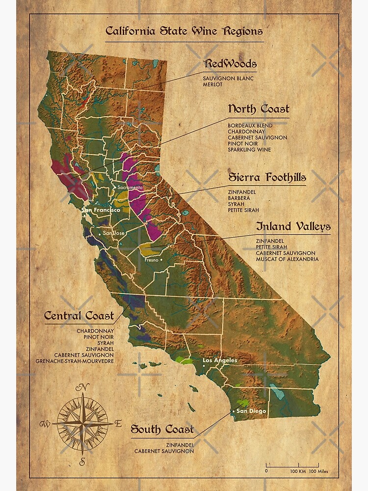 Wine Country California Map