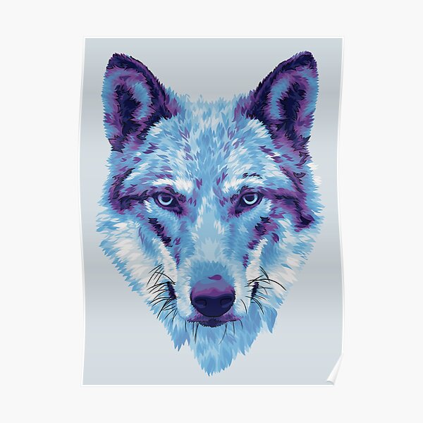 "Winter Wolf Stare" Poster for Sale by polliadesign | Redbubble