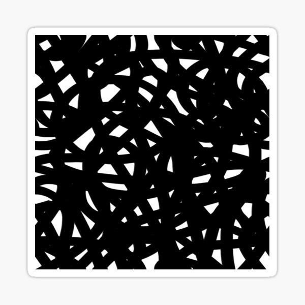 "Black & White Freeform" Sticker for Sale by wellingtonboot | Redbubble