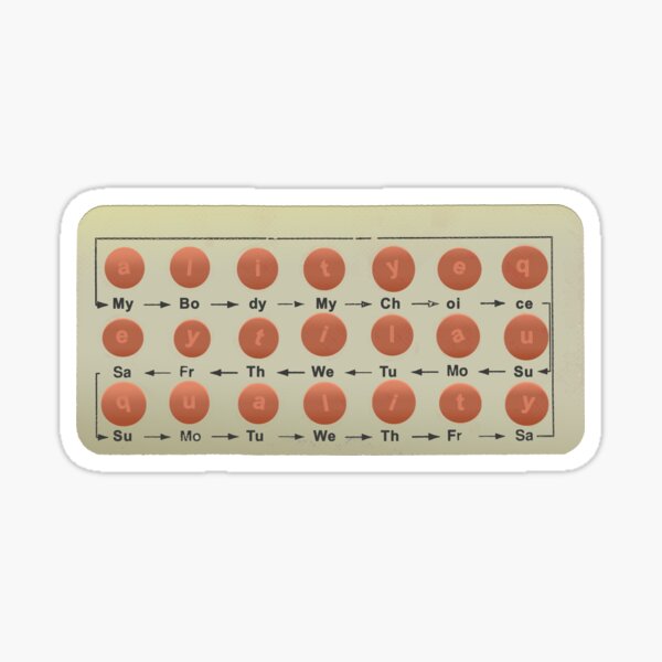 "Contraceptive Pill Women's Rights design" Sticker for Sale by ...