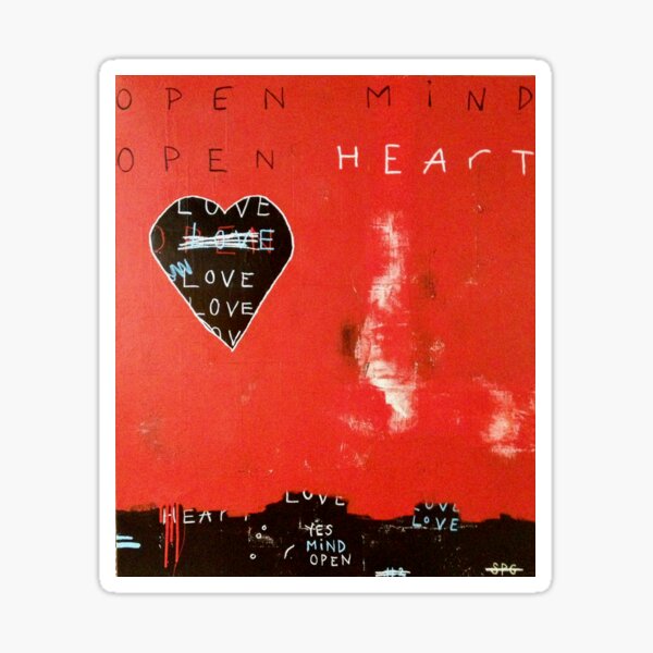 "Open Mind Open Heart" Sticker by SophiePG | Redbubble