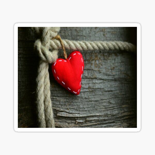 "Hooked heart" Sticker by Alex1709 | Redbubble