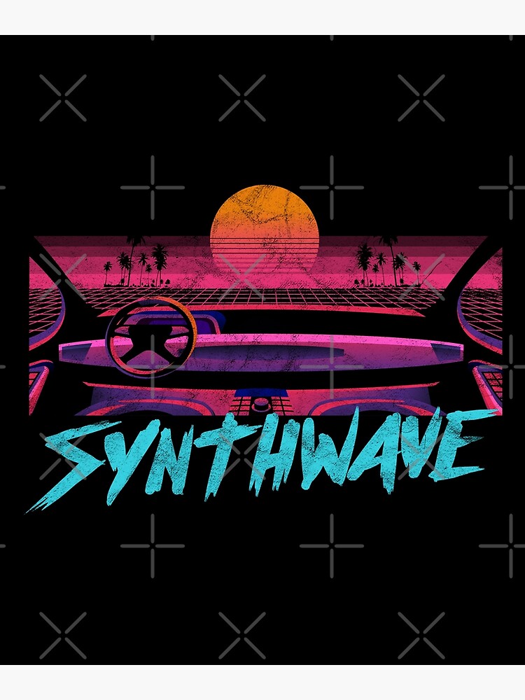 "Synthwave Retrowave Aesthetic Vintage Drive Laser Run 80s design ...