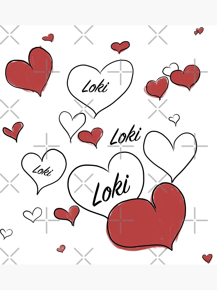 "Loki Hearts" Poster for Sale by DreamerJournal | Redbubble