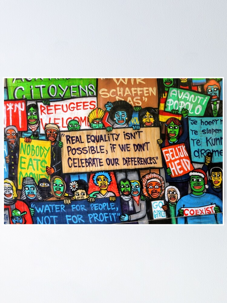 "When are we going to celebrate our differences ?" Poster for Sale by ...