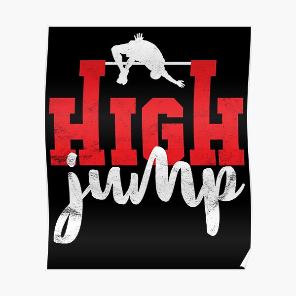 "Highjump High Jump Athlete" Poster for Sale by alexngn | Redbubble