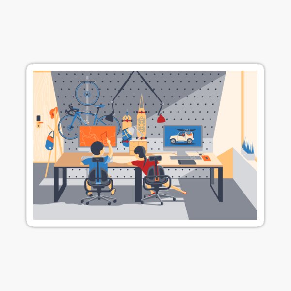 "Home Workstation" Sticker for Sale by iswenyi | Redbubble