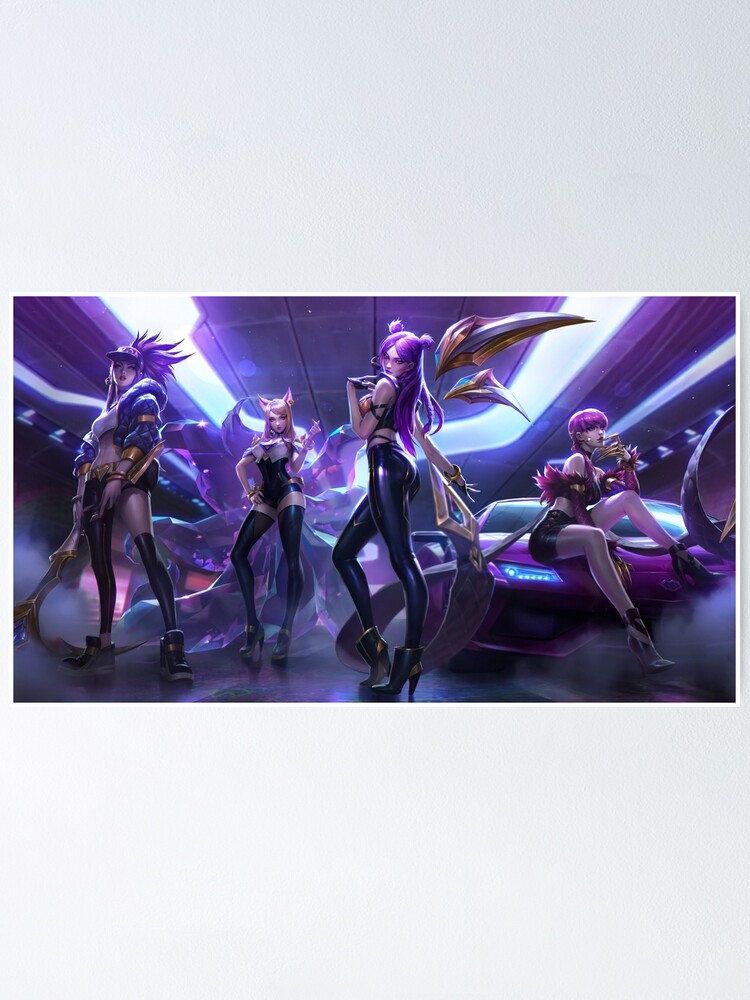 Kda Pop Stars Splash Art League Of Legends Poster By Challengerb Redbubble