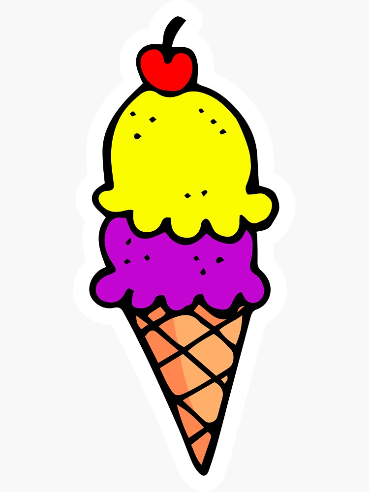 "Icee Cream" Sticker by MonVerSer | Redbubble