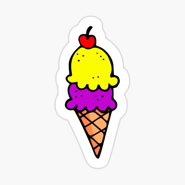 "Icee Cream" Sticker by MonVerSer | Redbubble