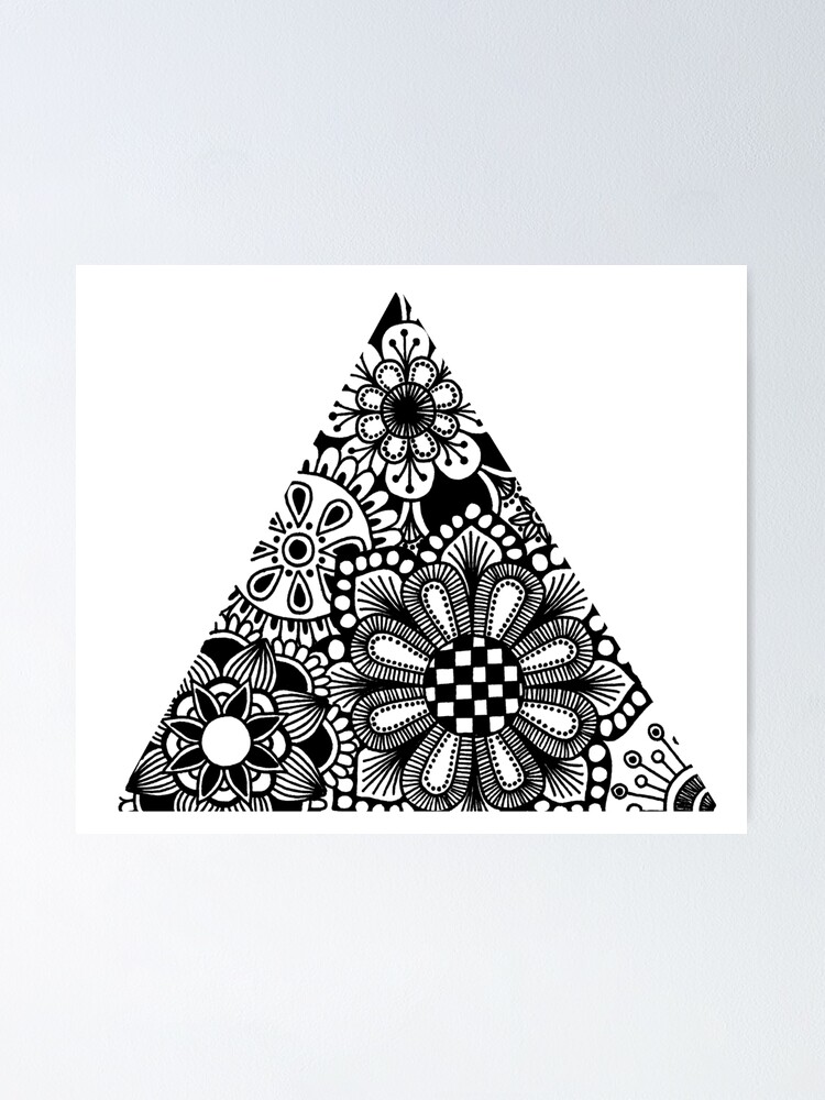 "Abstract Triangle Mandala Design" Poster by extremebunny | Redbubble
