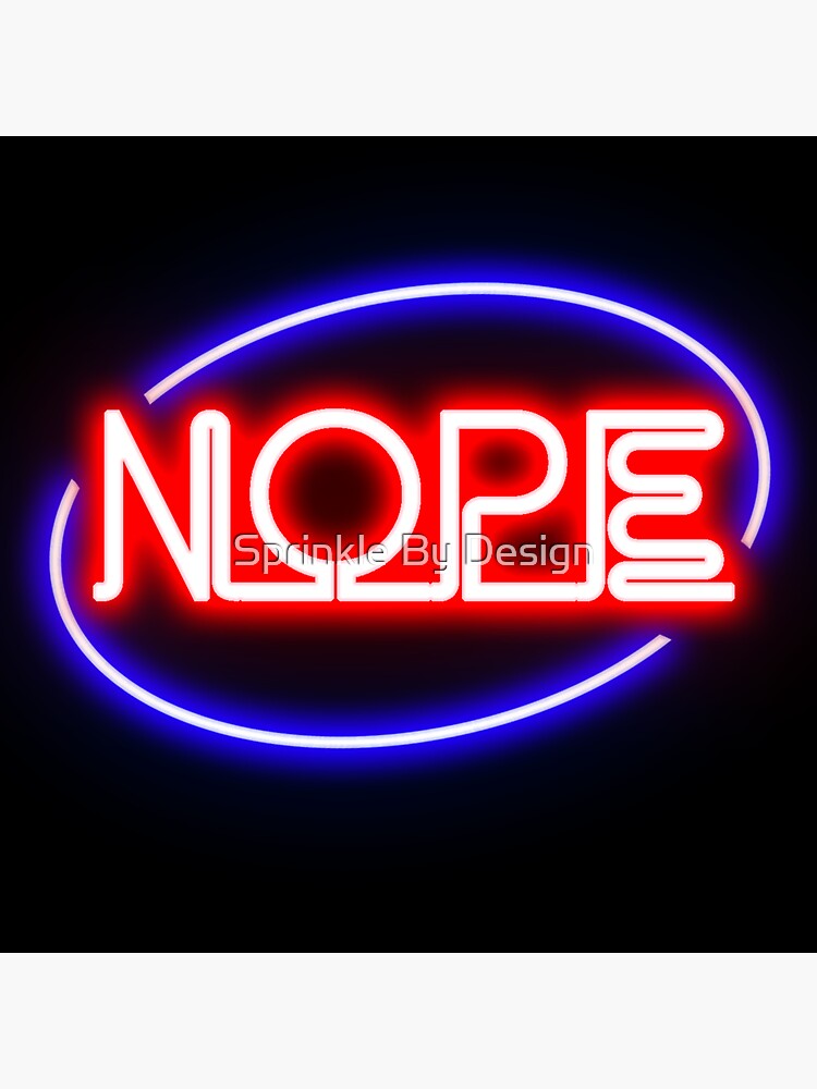 "Nope Neon Sign" Sticker for Sale by ItsSprinks | Redbubble