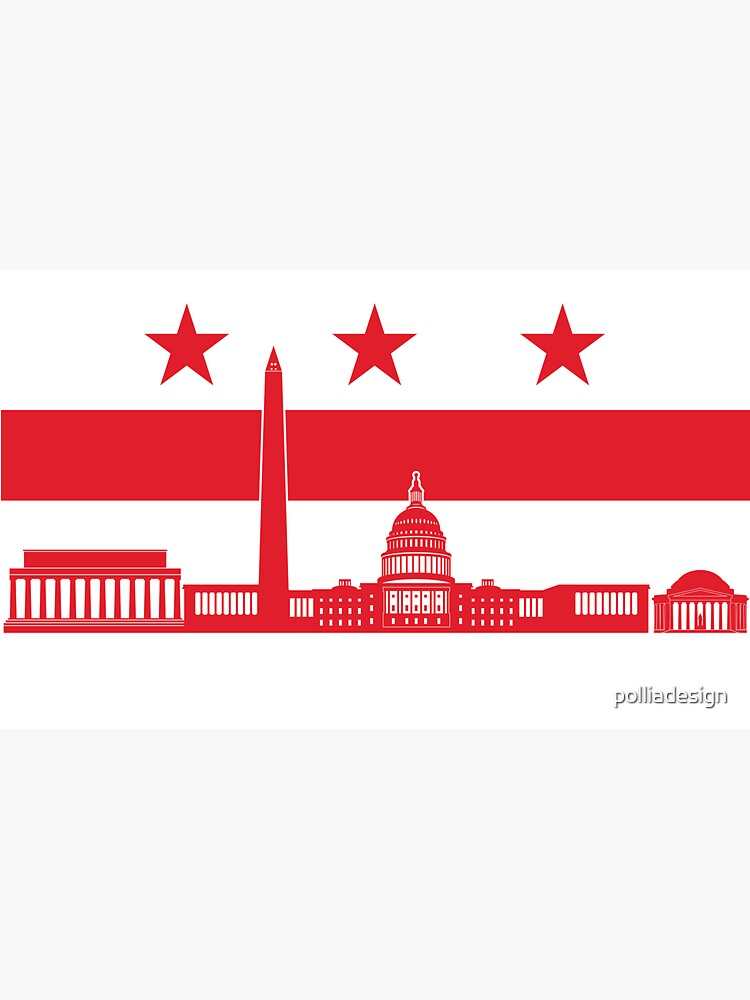 "Washington DC City Skyline Flag" Sticker for Sale by polliadesign ...