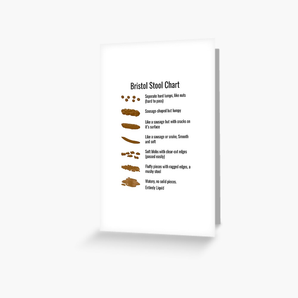 "Bristol Stool Chart" Greeting Card for Sale by Gift-It-Right | Redbubble