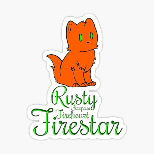 "Warrior cats firestar" Sticker for Sale by cecilemtx | Redbubble