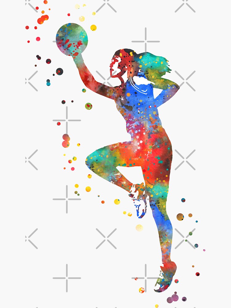 "Basketball girl" Sticker by Rosaliartbook | Redbubble