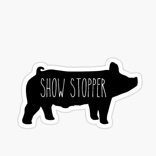 "Show Pig" Sticker for Sale by jessicapounds | Redbubble