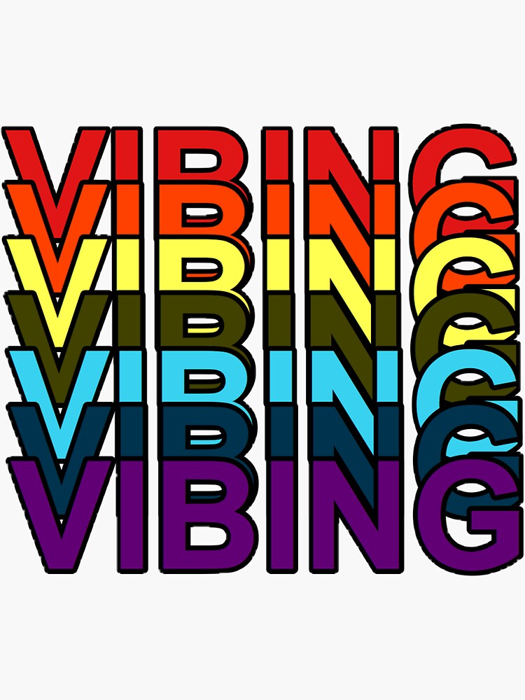 "Vibing" Sticker for Sale by mishatoe | Redbubble