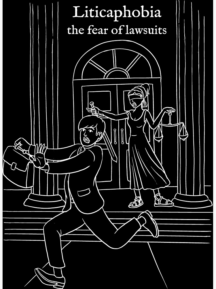 "L: Liticaphobia: Wear Your Dictionary: White Outline" Sticker for Sale ...