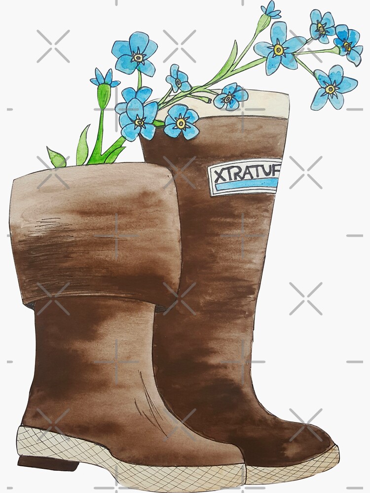 "Forget me Not Xtratuf Watercolor" Sticker for Sale by sorioffantasy ...