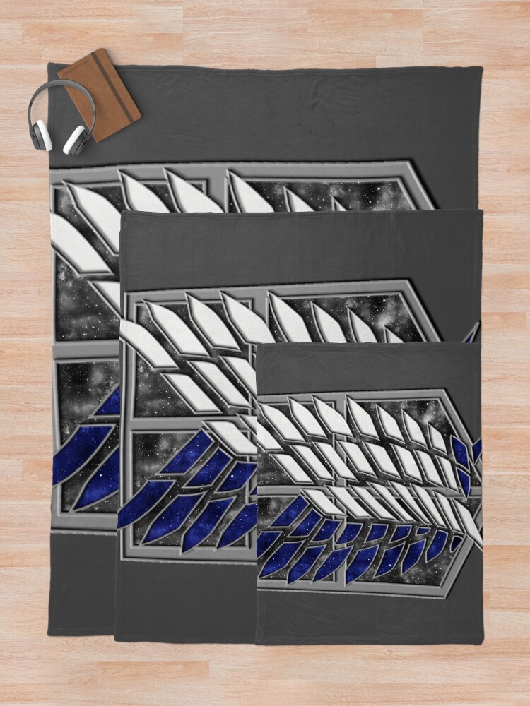 "Attack on Titan - The Survey Corps Logo (Galaxy Design)" Throw Blanket ...