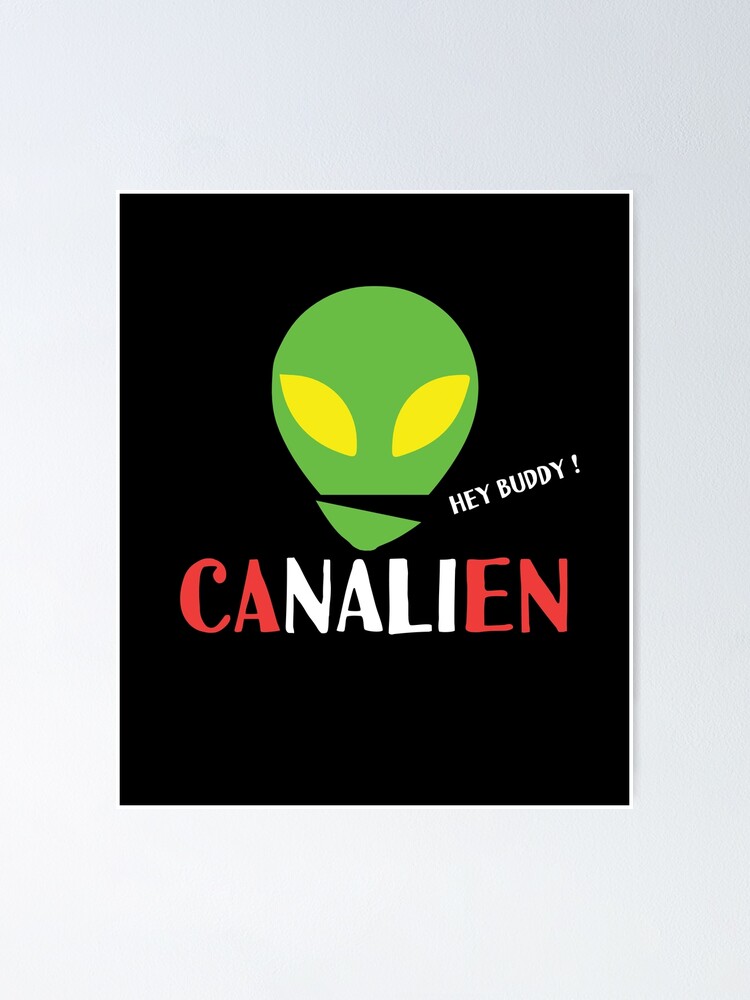"Canadian alien Canalien pun hey buddy Canada meme " Poster for Sale by ...