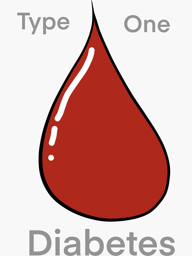 "Type One Diabetes Blood Drop" Sticker for Sale by LydiaElizabeth0 ...