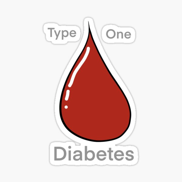 "Type One Diabetes Blood Drop" Sticker for Sale by LydiaElizabeth0 ...
