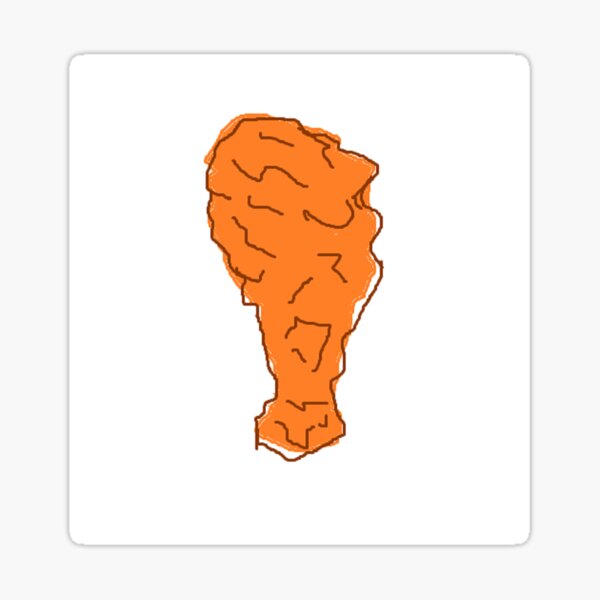 "Fried Chicken" Sticker for Sale by ElaunieSok | Redbubble