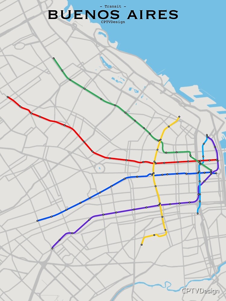 "Buenos Aires Transit Map" Poster by CPTVDesign | Redbubble