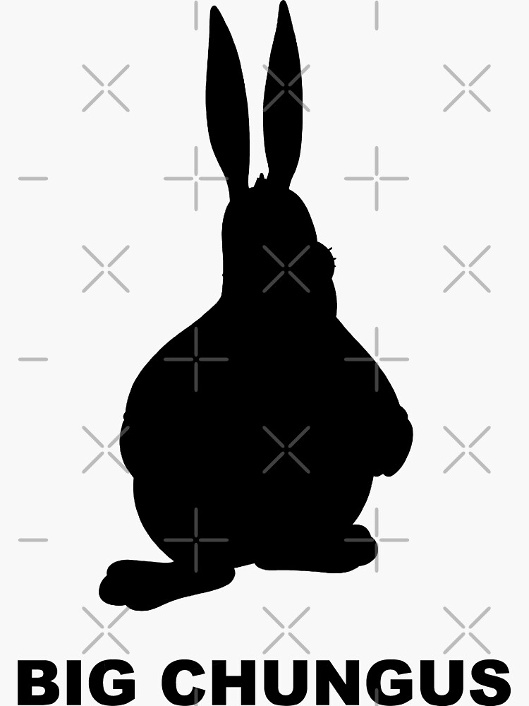 "Big Chungus Meme silhouette" Sticker for Sale by Draculaura2009 ...
