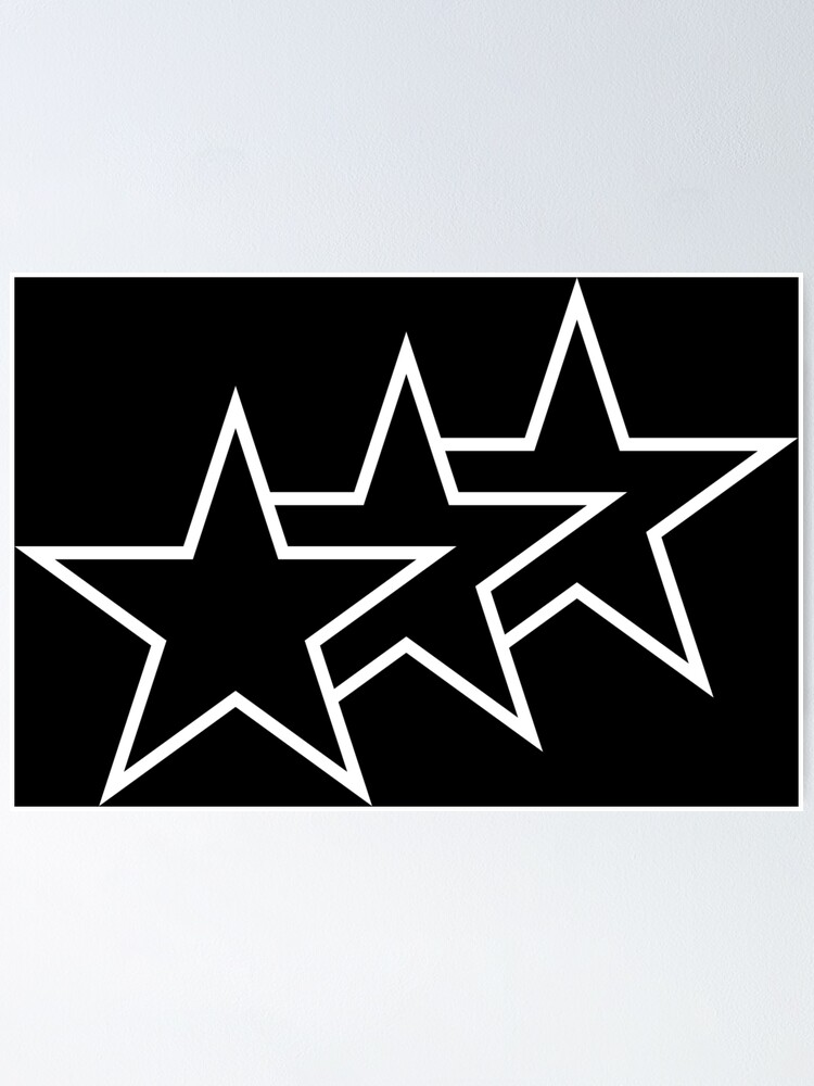 "Black Tri-Stars" Poster for Sale by Darasuum | Redbubble