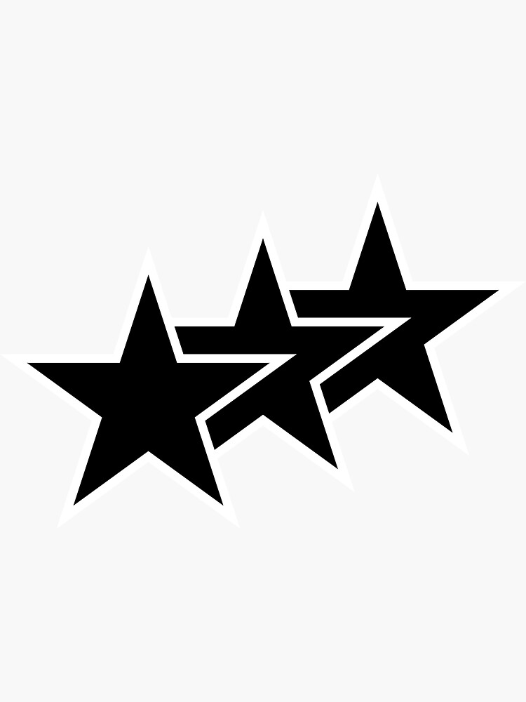 "Black Tri-Stars" Sticker for Sale by Darasuum | Redbubble