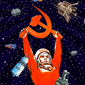 "Gagarin space art [Sovietwave], Soviet vintage space poster" iPad Case ...