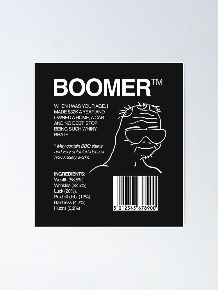 "Boomer Package - Boomer Meme (Baby Boomers) - Gen Z Gen Y" Poster by ...