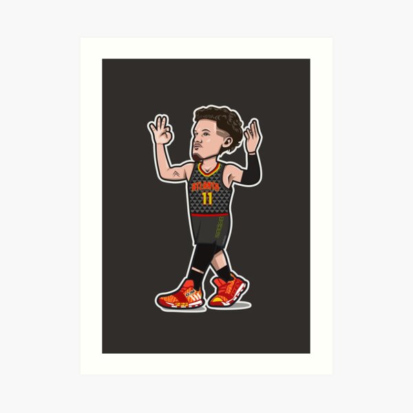 "Trae Young Cartoon Style" Art Print for Sale by rayd3rd | Redbubble