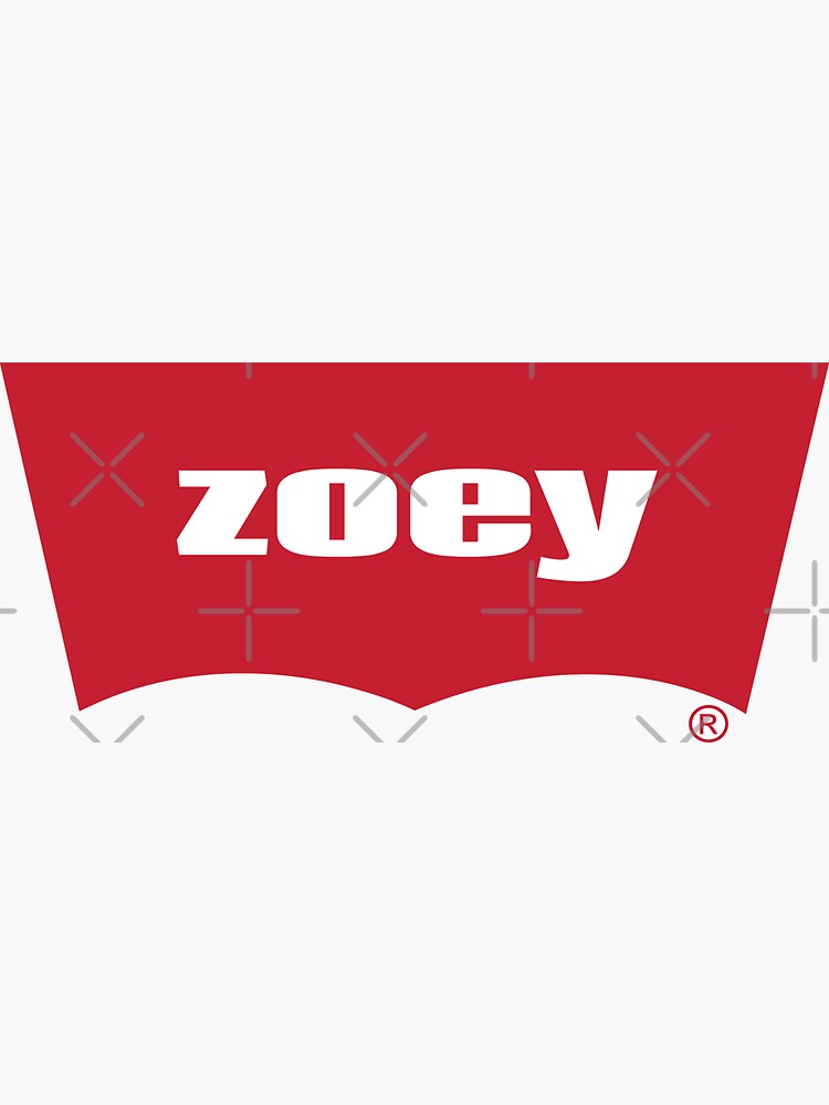 "Zoey Zoe Name " Sticker by ProjectX23 | Redbubble